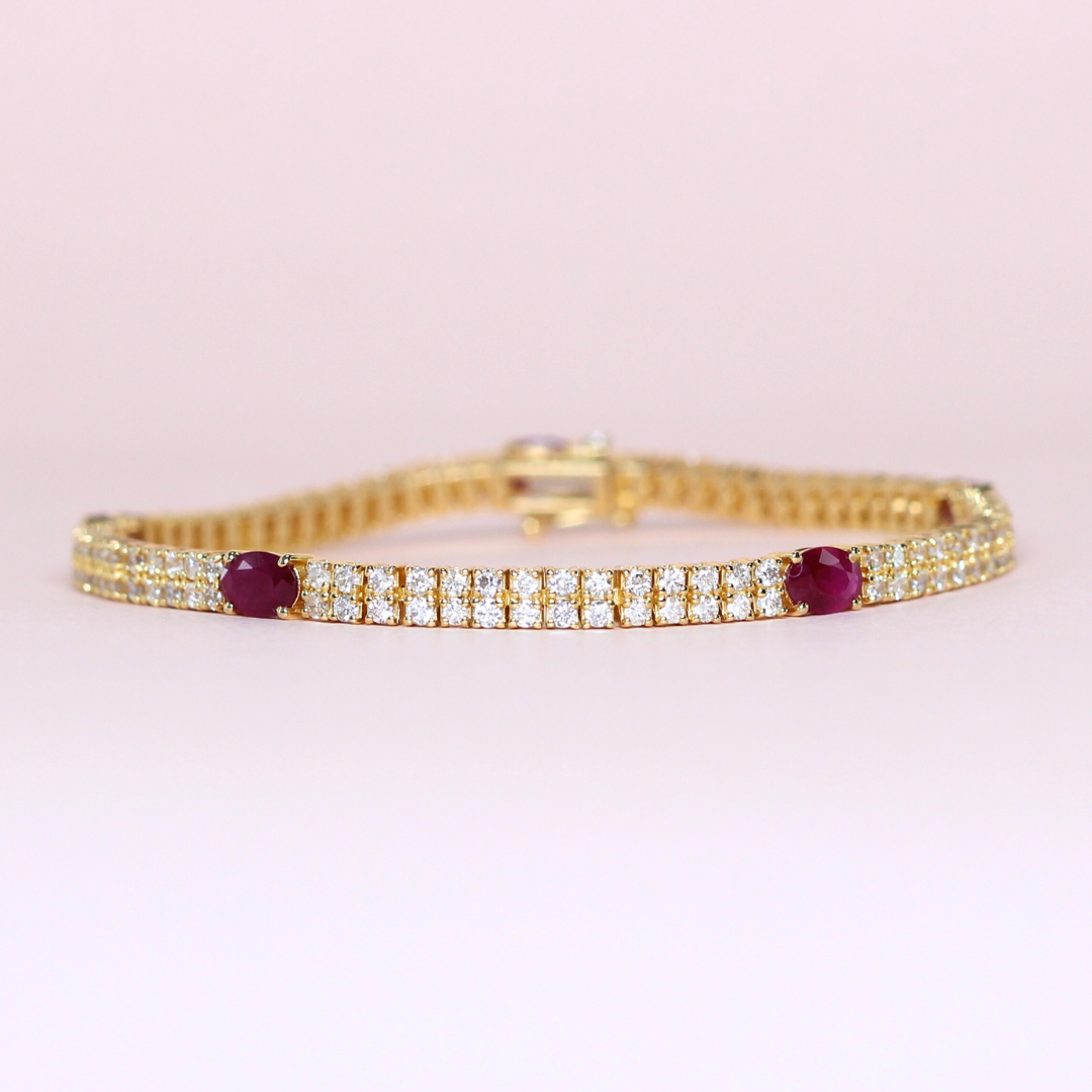 Ruby and Diamond tennis bracelet – Rozjewelry