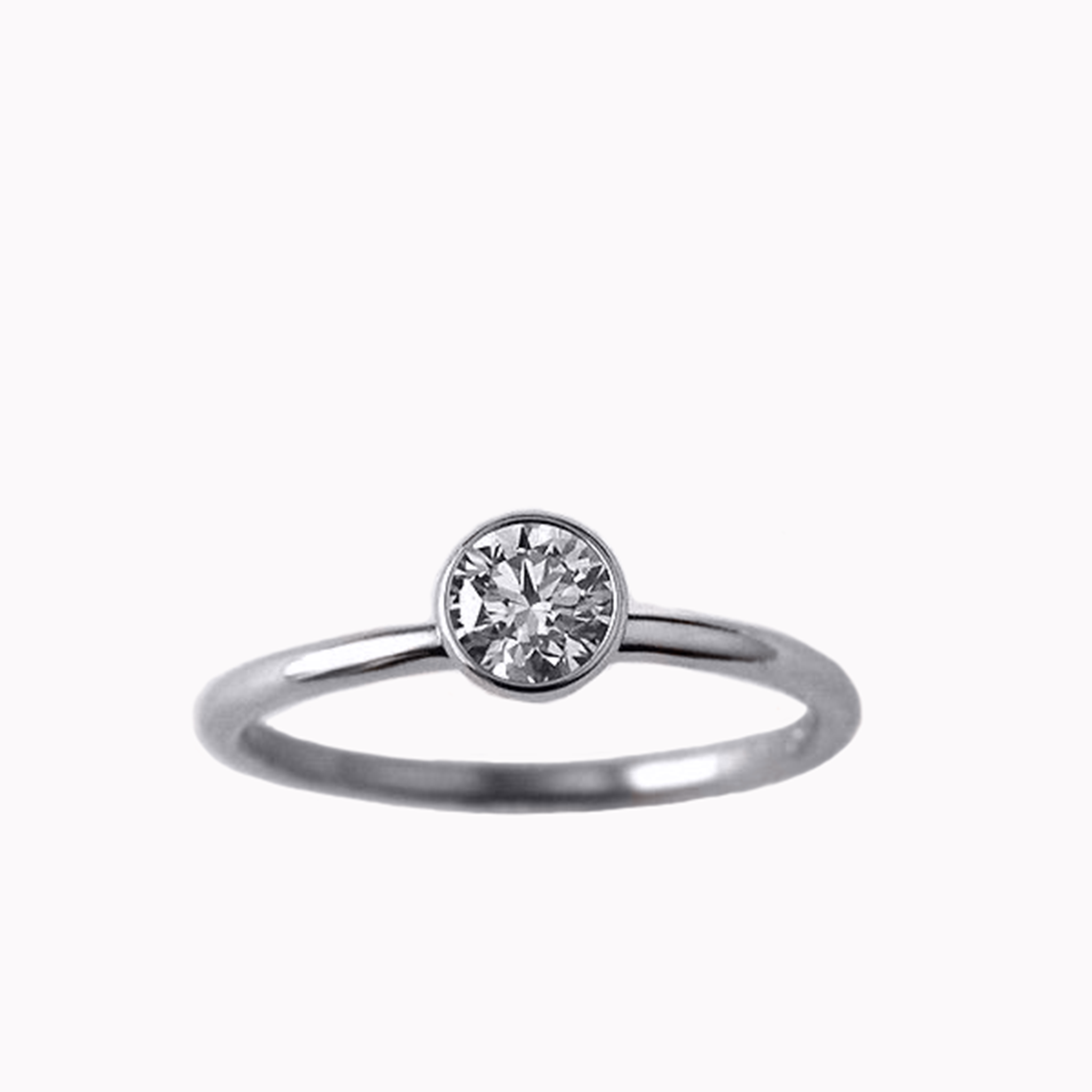 .50ct Round cut Solitaire Bezeled ring – Rozjewelry