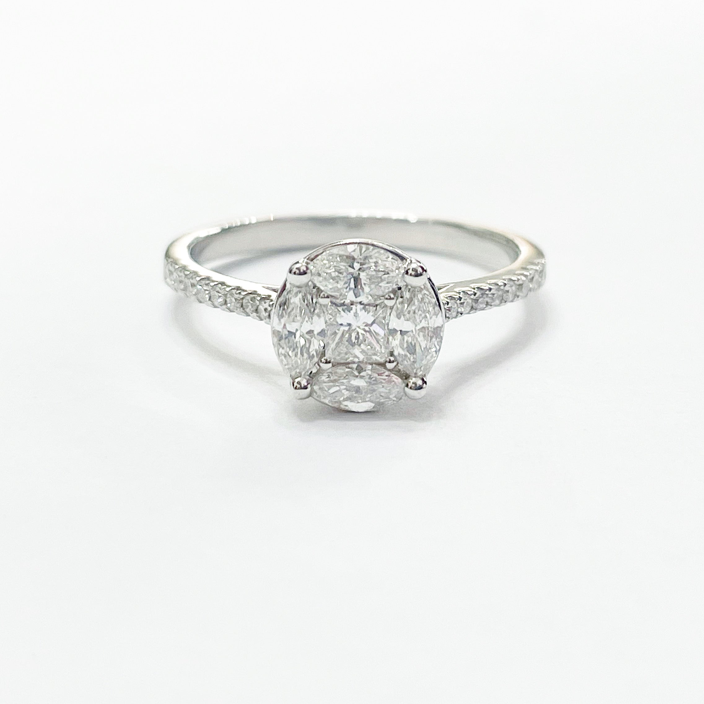 .68cts Round Illusion Pavé ring – Rozjewelry